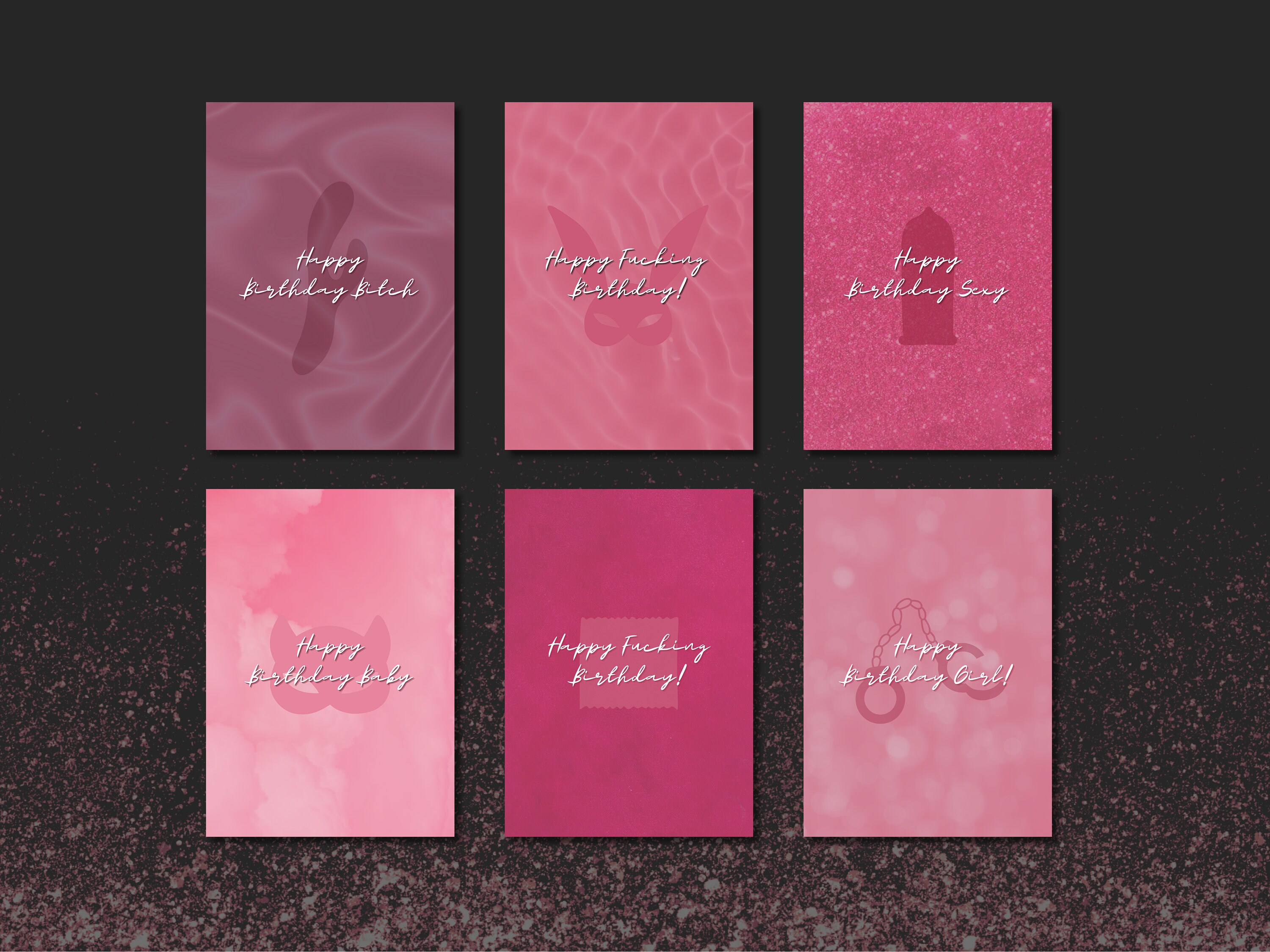 12 Inappropriate Birthday Card Bundle Printable, Inappropriate Birthday ...