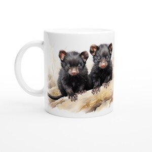 Tobias & Tabitha (baby Tasmanian Devil) White 11oz Ceramic Mug - Etsy