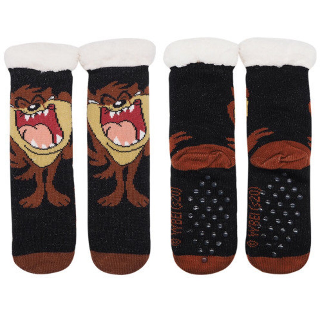 Looney Tunes Tasmanian Devil Sherpa Socks - Etsy
