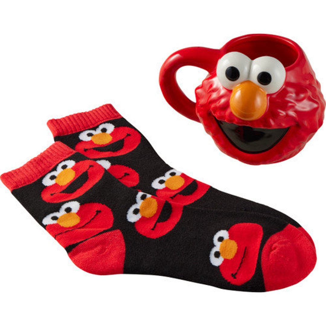 Sesame Street Elmo Faces Mug and Socks Set - Etsy