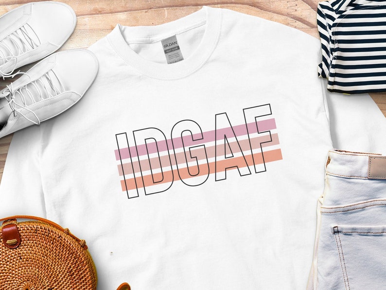 IDGAF Crewneck Sweatshirt Funny Sweatshirt Adult Humor Sweatshirt Moody ...