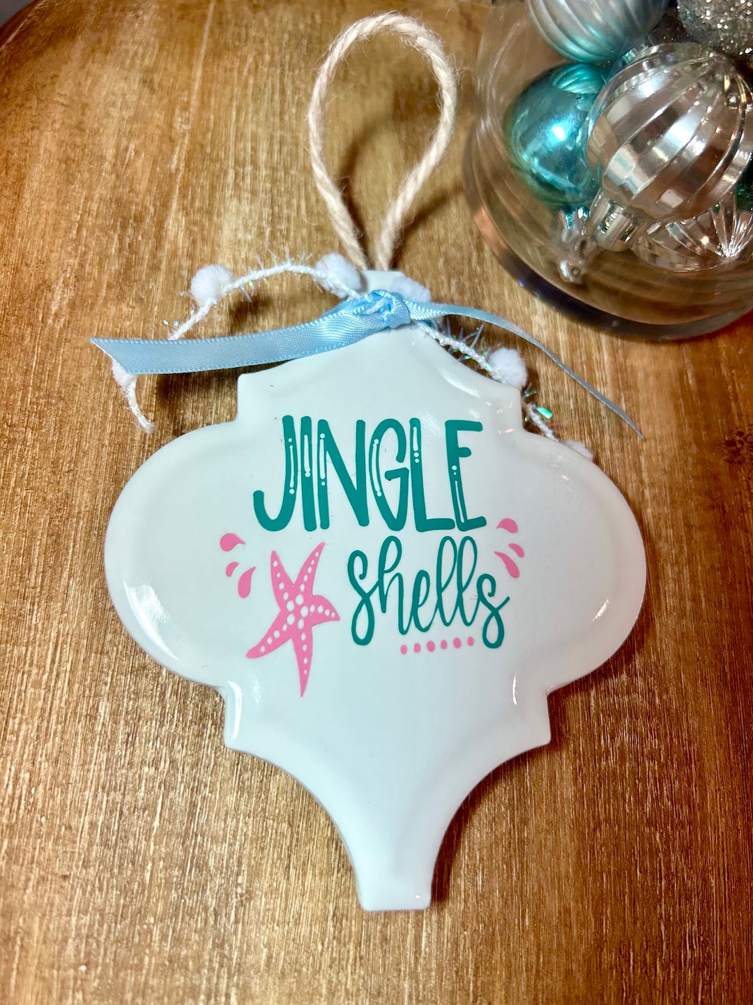 Handmade Ceramic Jingle Shells Christmas Ornament, Coastal Decor - Etsy
