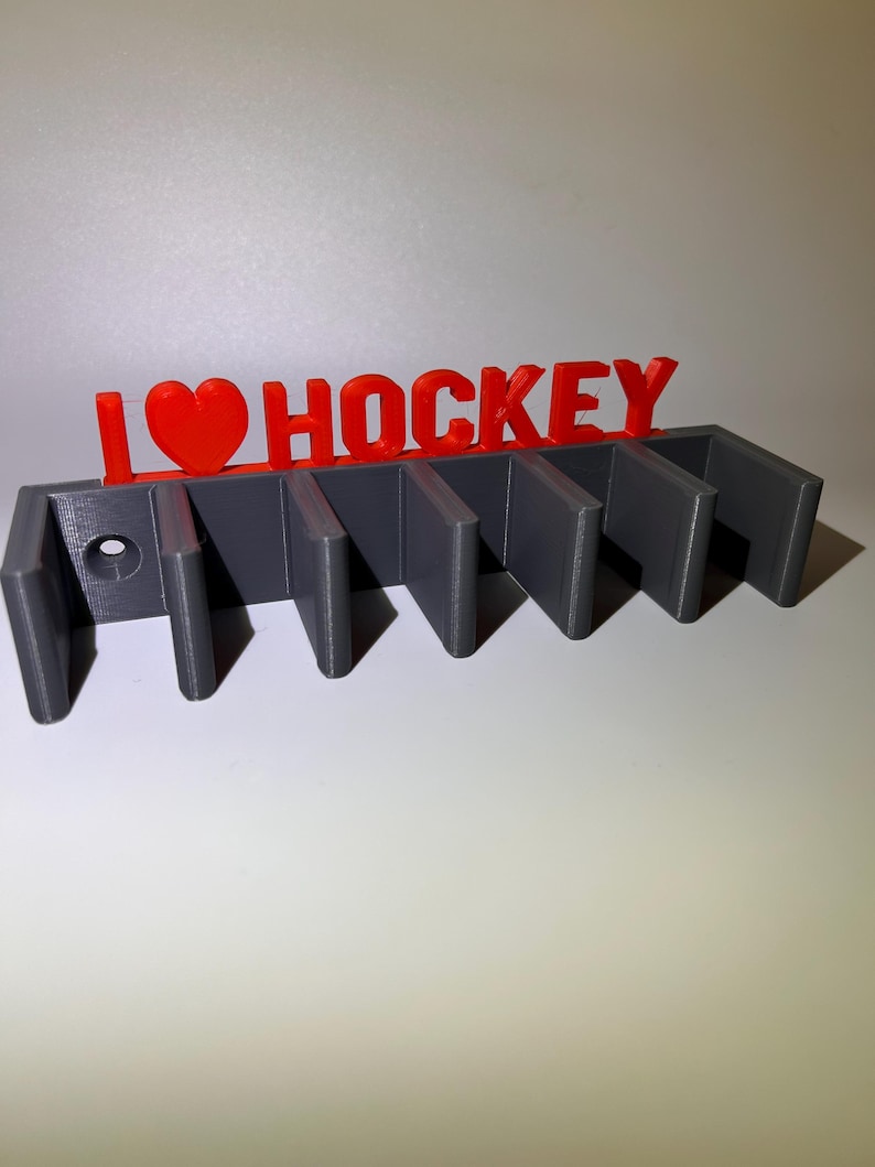 6-stick Wall-mount Hockey Rack Sticks Organizer Personalized Hockey ...