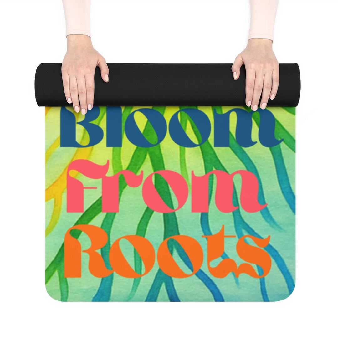Yoga Mat Bloom From Roots, Lotus Flower Art, Growth Art, Rooted Design ...