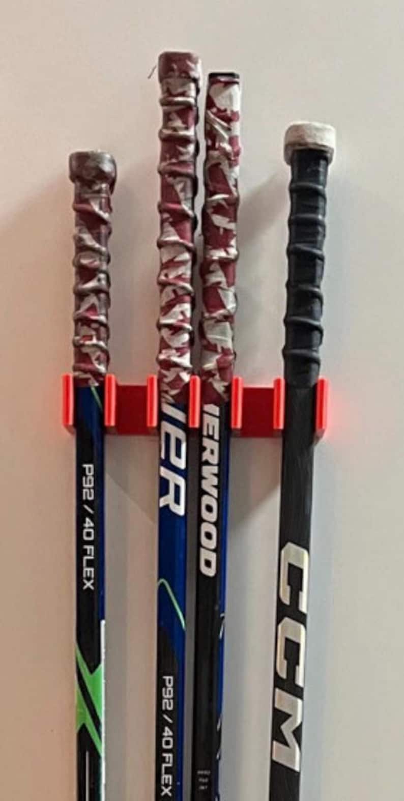 2 Hockey Stick Rack Organizer Holders Wall-mountable for 6 Sticks Each ...