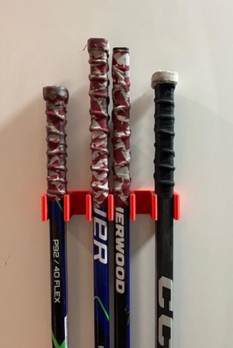 6-stick Wall-mount Hockey Rack Sticks Organizer Personalized Hockey ...