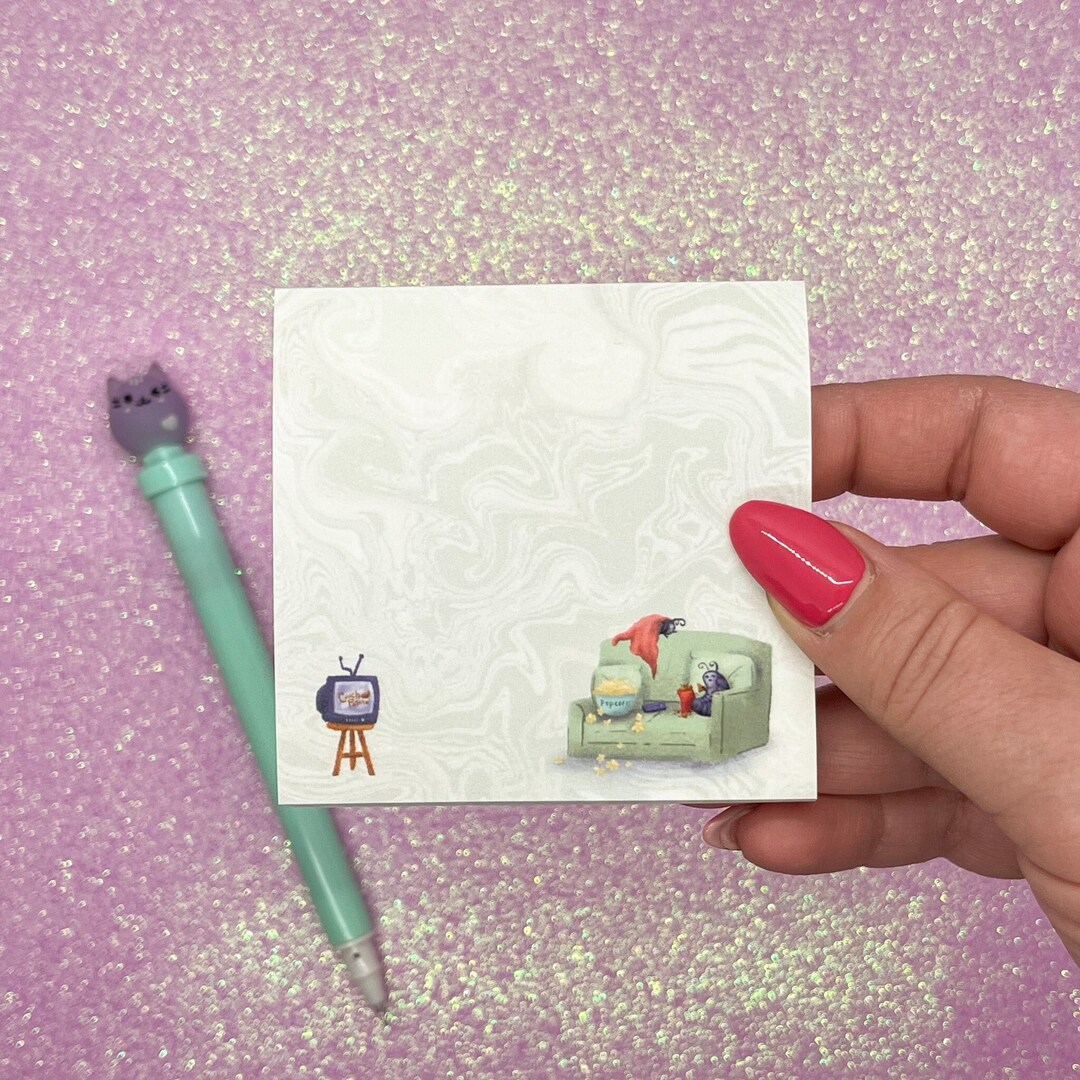 Couch Potato Bug Sticky Notes | Cute 3x3 Kawaii Notepad for Planners ...