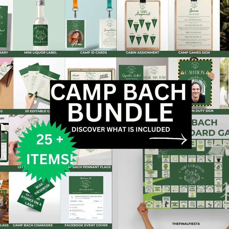 Camp Themed Sign Template - Etsy