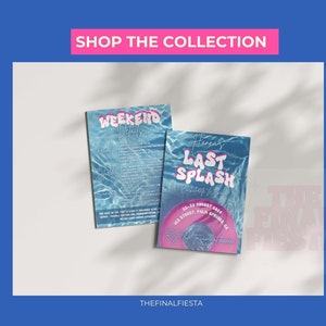 Last Splash Bachelorette Editable Party Games | Pool Party Bridal ...