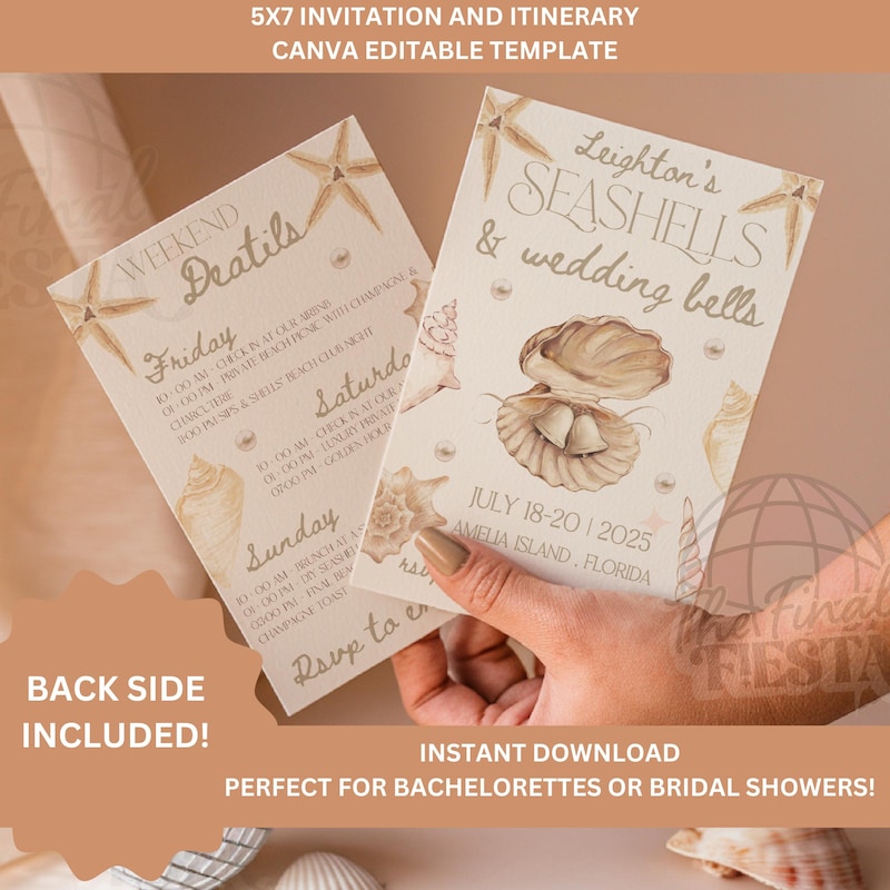 Seashell Invitations - Etsy