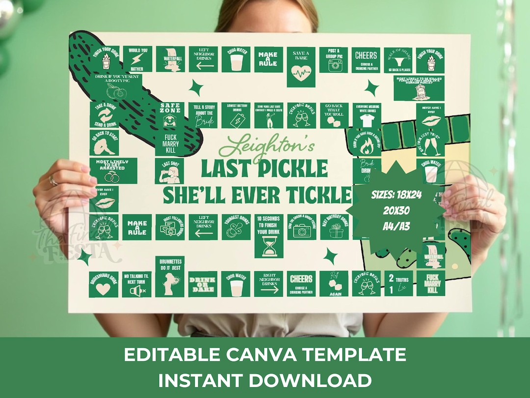 Last Pickle She'll Ever Tickle Bachelorette Board Game | Same Pickle ...