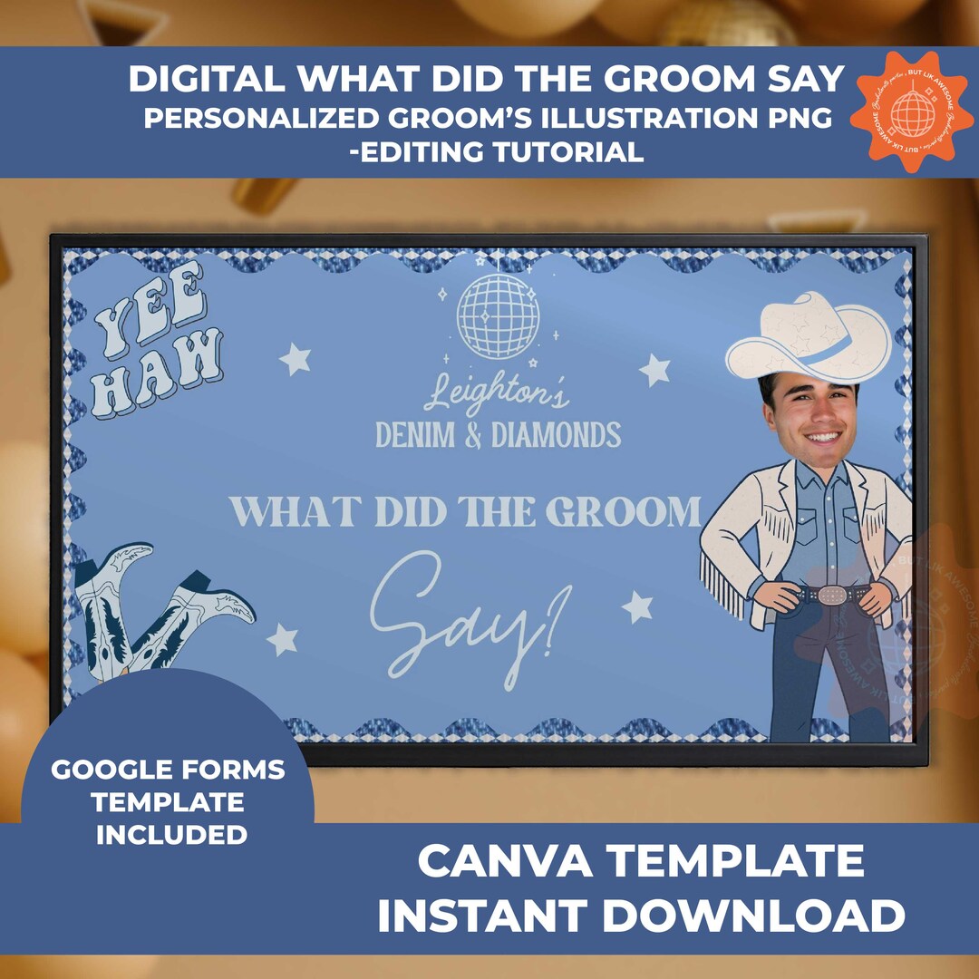 Denim and Diamonds Bachelorette Party What Did the Groom Say Game ...