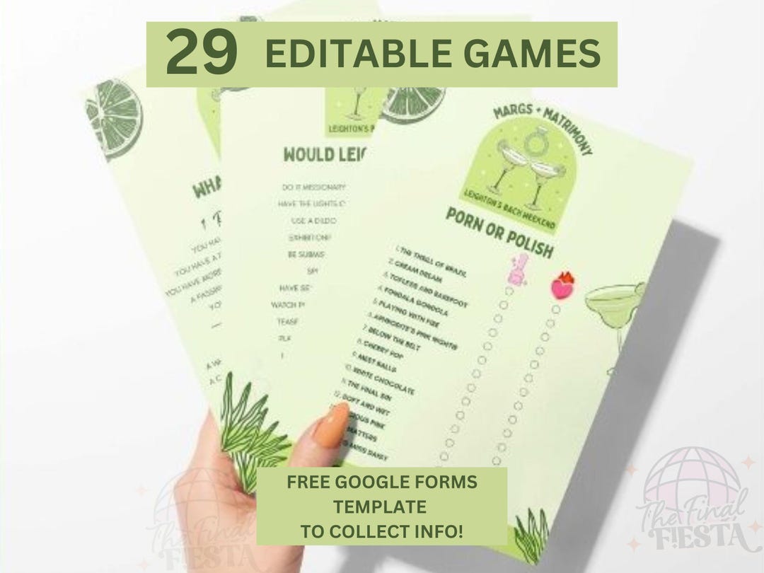 Margs and Matrimony Bachelorette Editable Game Bundle | Margaritas and ...