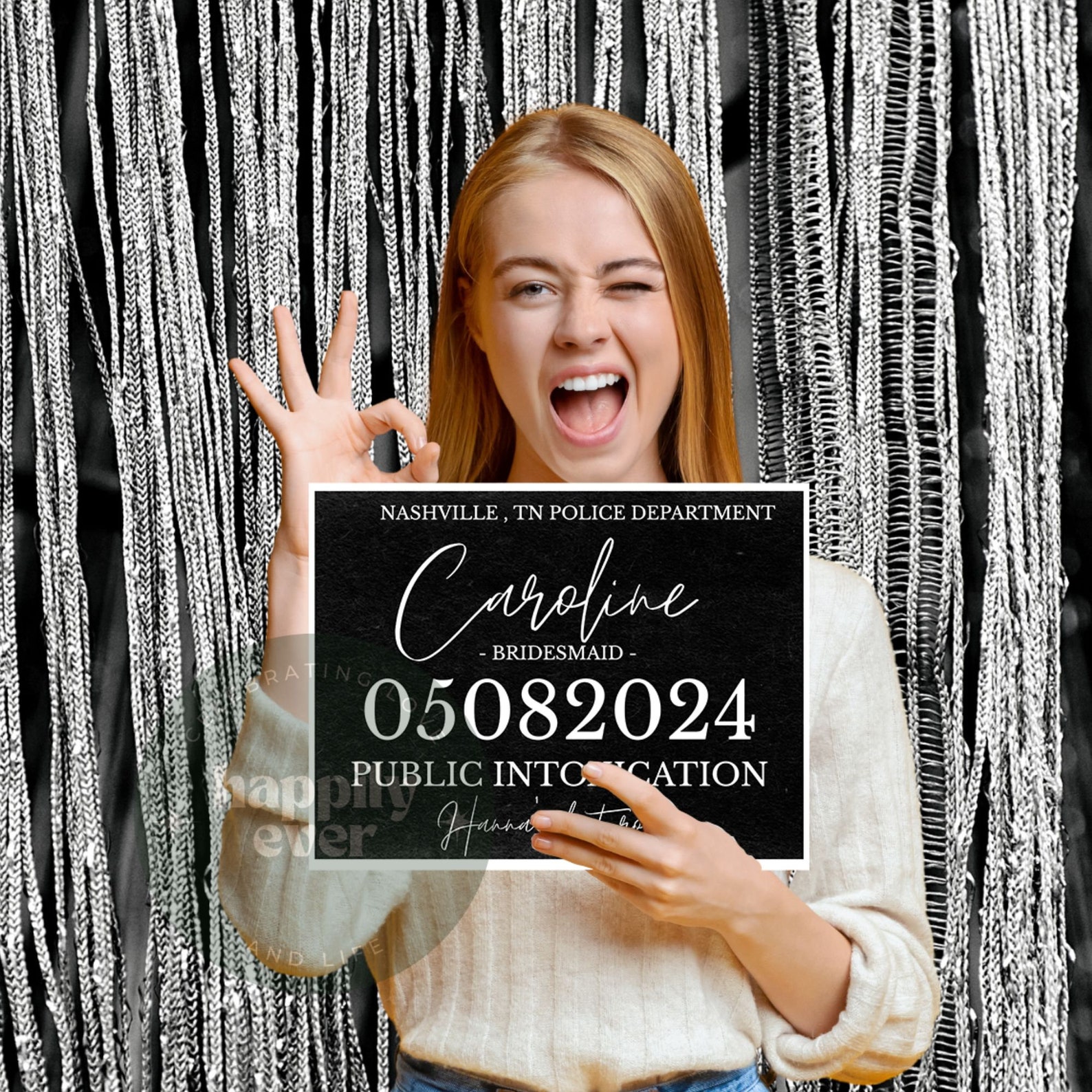 EDITABLE Bachelorette Party Mugshot Signs-diy Bachelorette Mugshot Sign ...