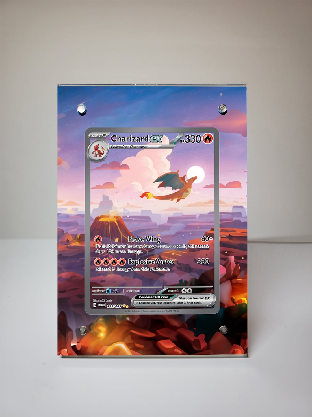 Charizard 199/165 Pokémon Card Extended Artwork Magnetic - Etsy