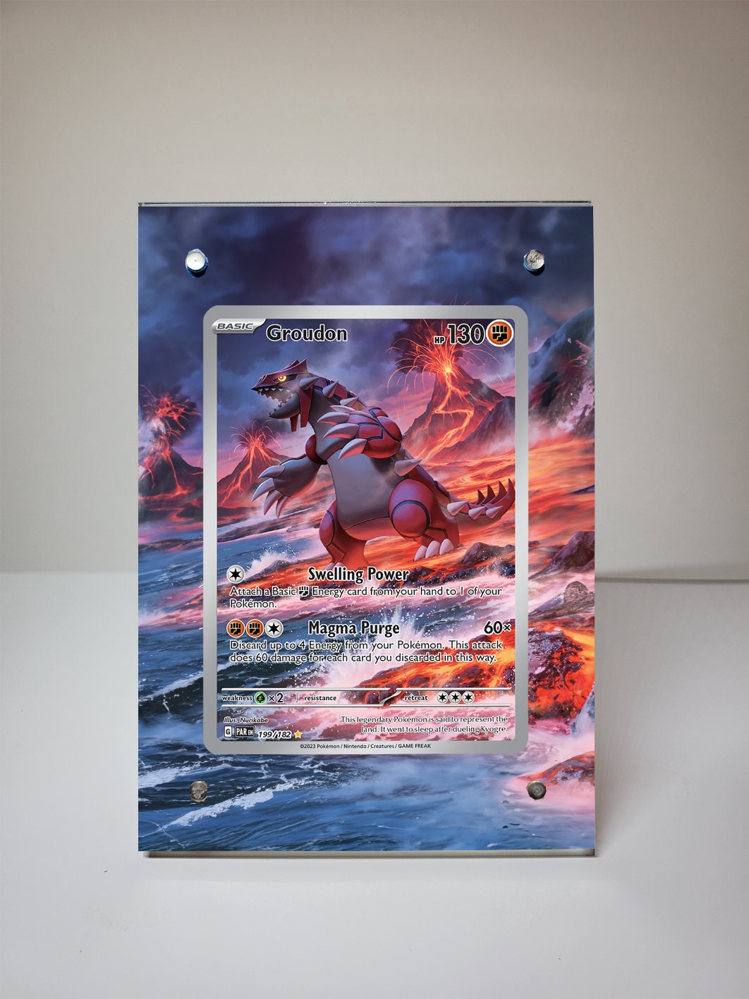 MAGNETIC CASES Groudon 199/182 Pokémon Card Extended Artwork Magnetic ...