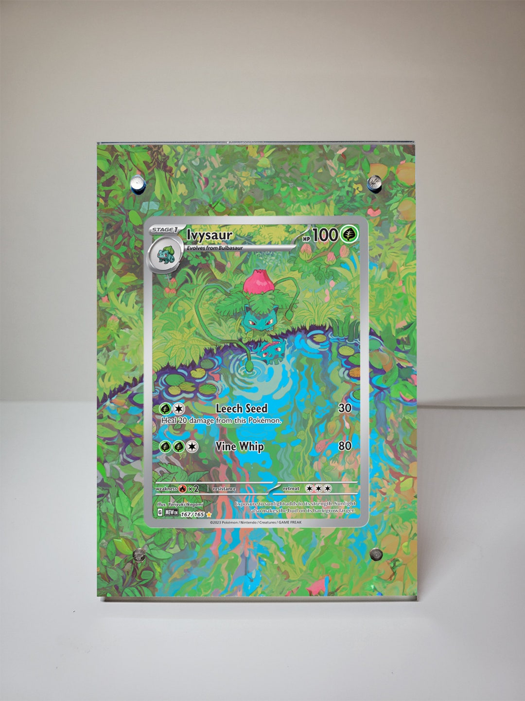 Ivysaur 167/165 Pokémon Card Extended Artwork Magnetic Case - Etsy