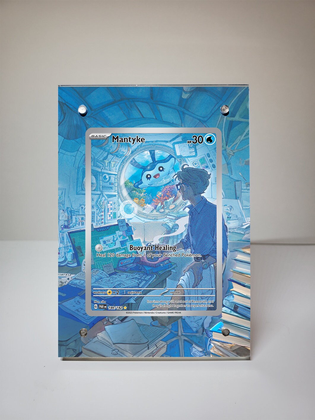 Mantyke 189/182 Pokémon Card Extended Artwork Magnetic Case - Etsy