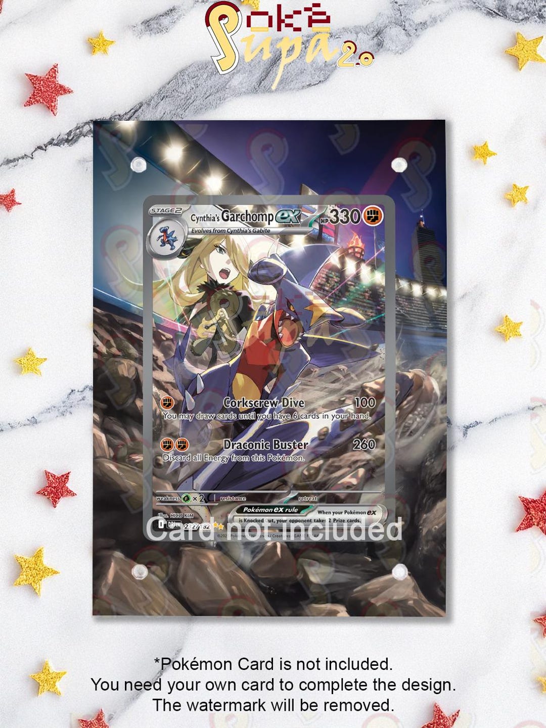 NEW CASE 2.0 - Garchomp Ex 232/182 - Pokémon Destined Rivals - Magnetic ...
