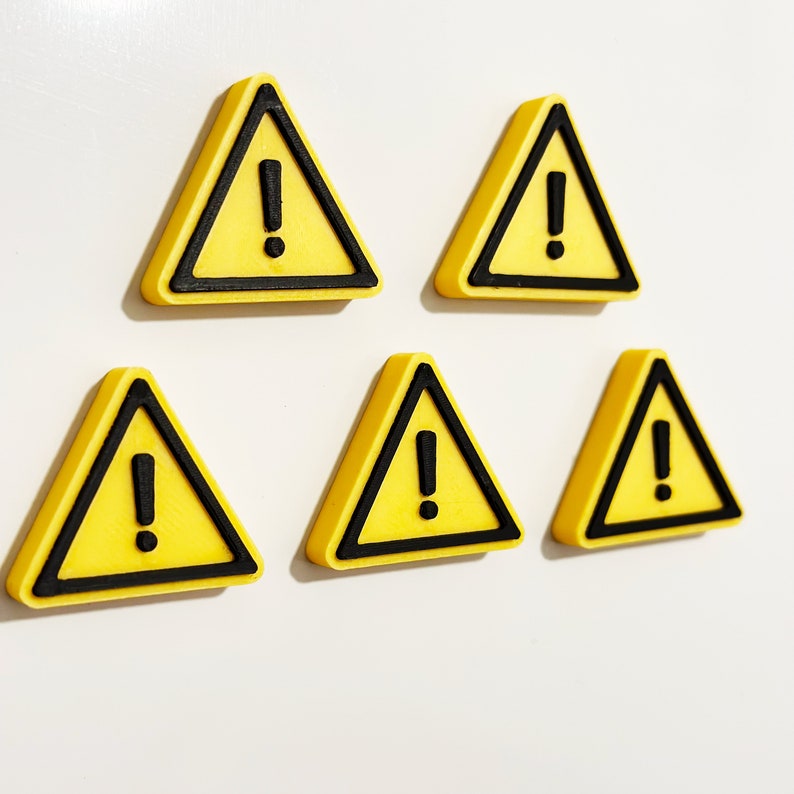 3D Printed Triangle Magnets 5-pack Geometric Magnets for Fridge, Strong ...