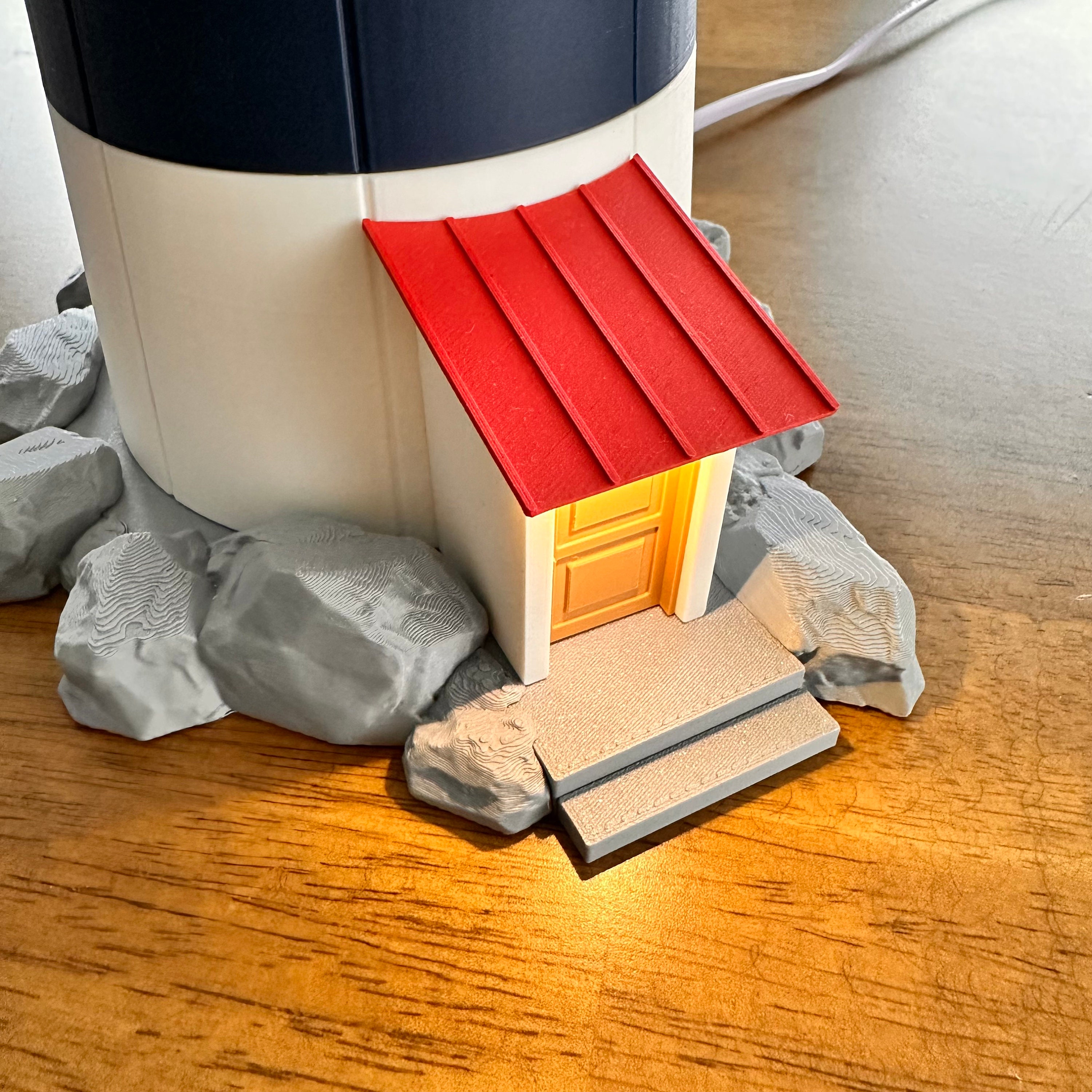 LED Sea Lovers Lighthouse Figure, Handmade 3D Gift for Him, Perfect ...