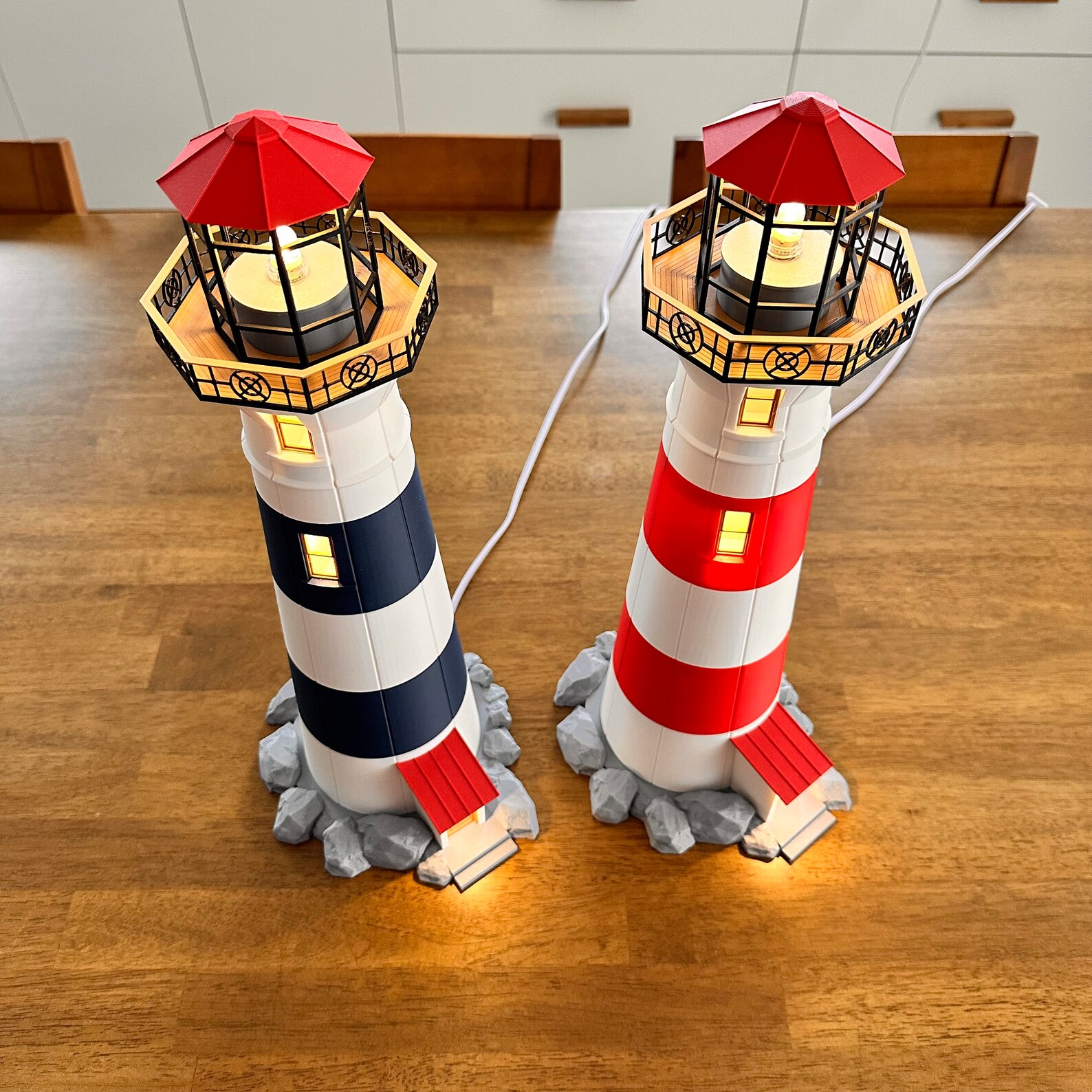 LED Sea Lovers Lighthouse Figure, Handmade 3D Gift for Him, Perfect ...