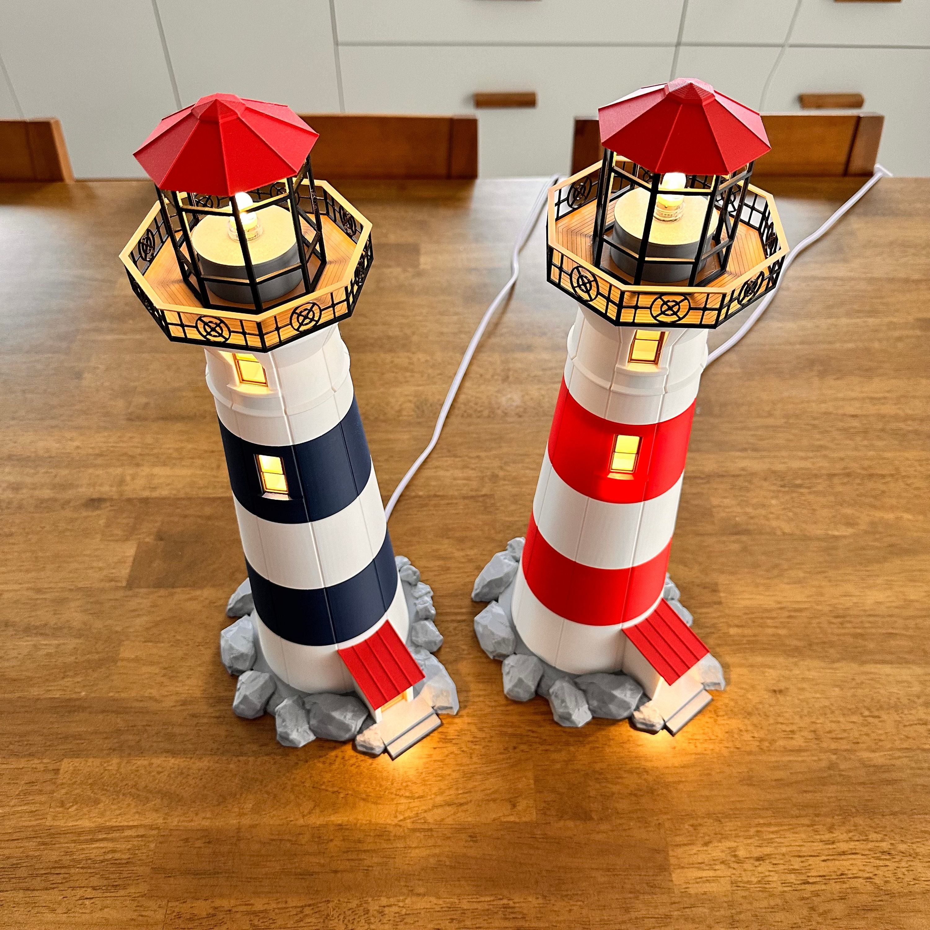 LED Sea Lovers Lighthouse Figure, Handmade 3D Gift for Him, Perfect ...