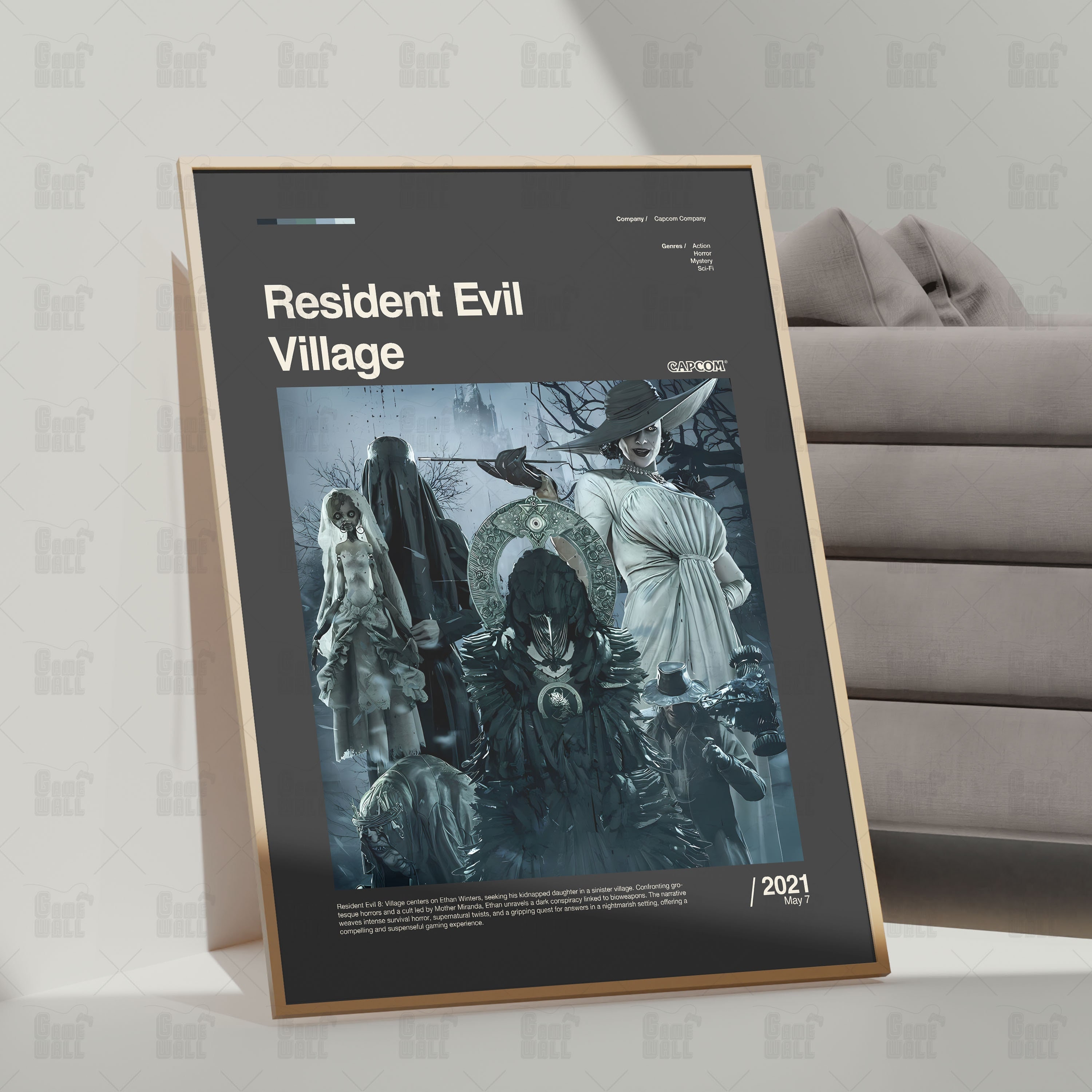 Resident Evil Village Poster Gaming Room Poster Gaming Wall Etsy