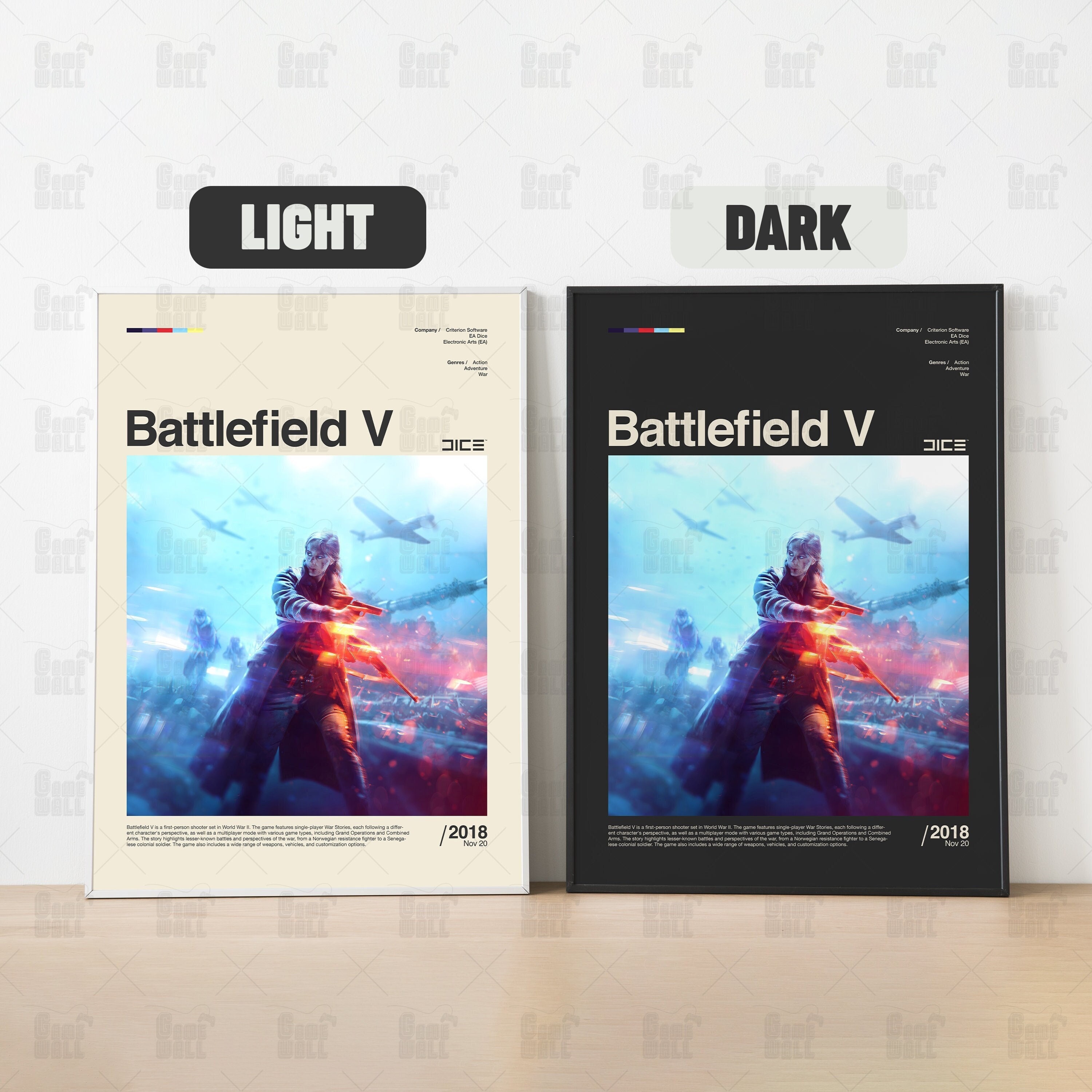 Battlefield V Poster, Gaming Room Poster, Gaming Wall Poster, Gaming ...