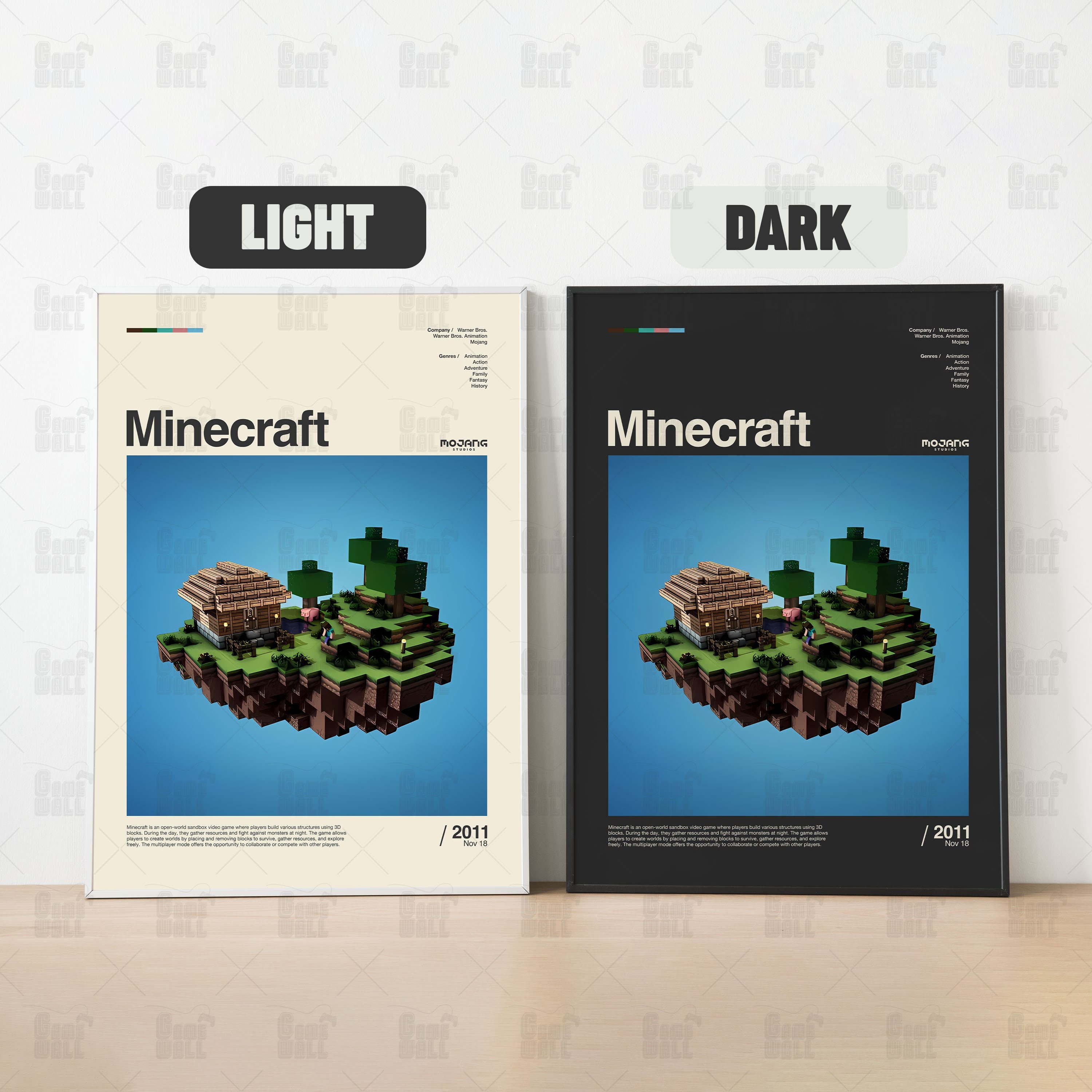 Minecraft Poster, Gaming Room Poster, Gaming Wall Poster, Gaming Print ...