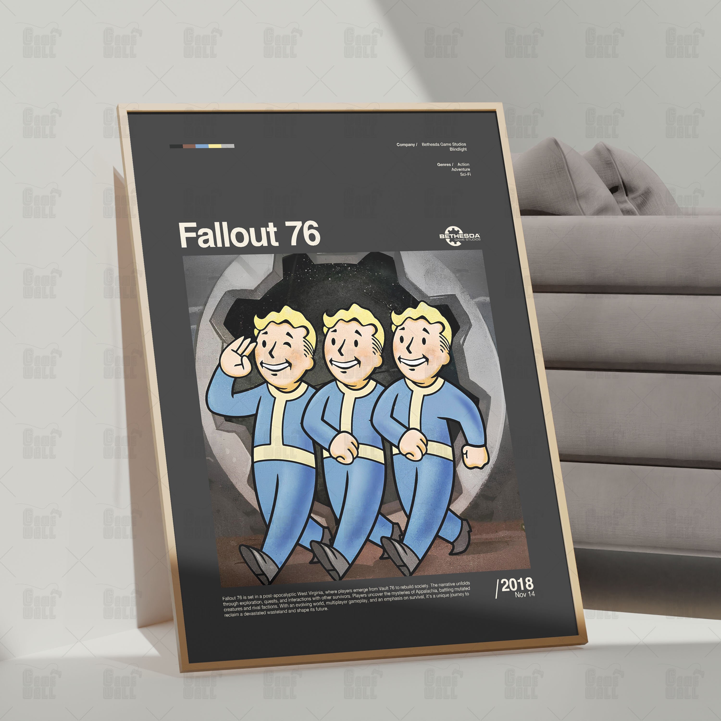 Fallout 76 Poster Gaming Room Poster Gaming Wall Poster - Etsy