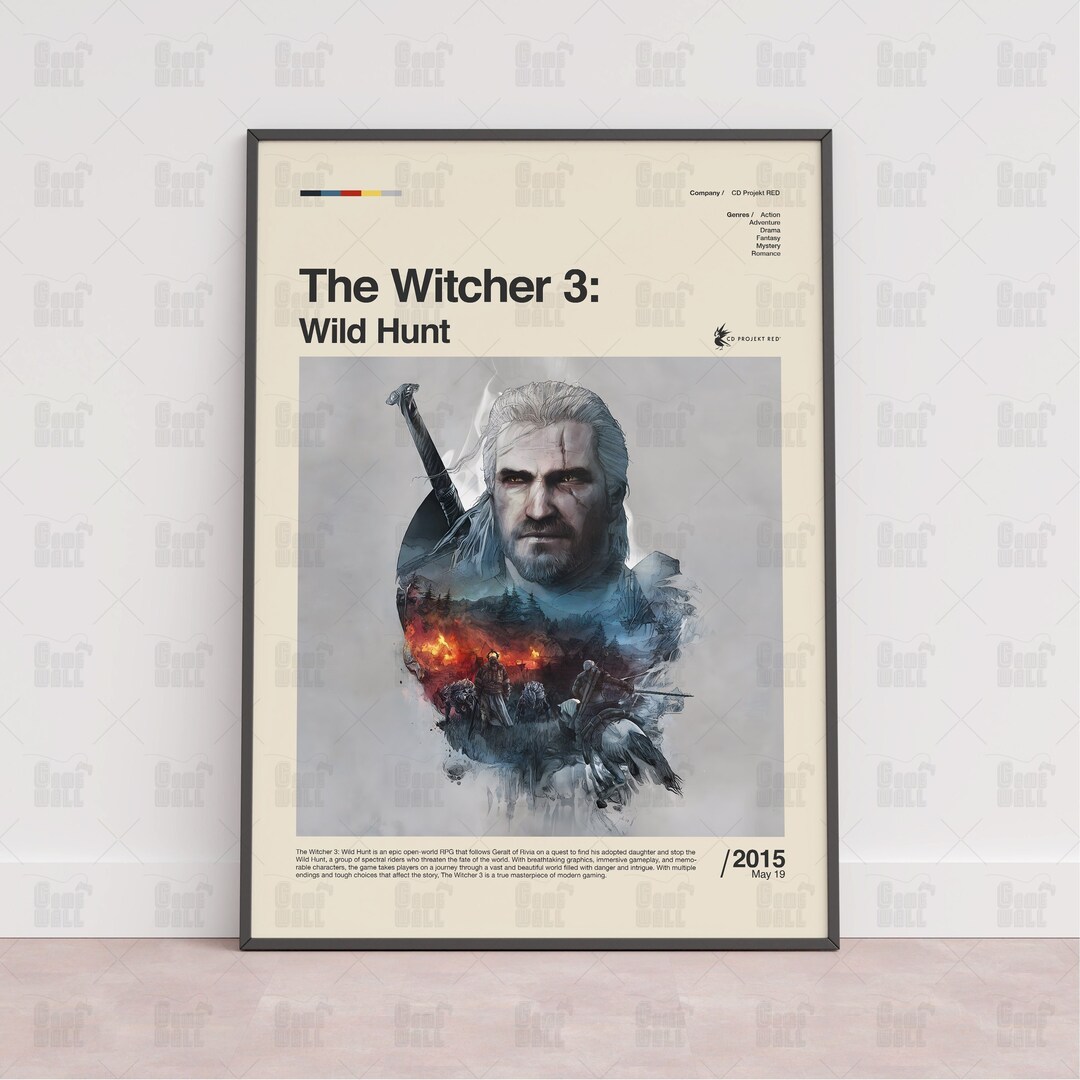 The Witcher 3 Wild Hunt Poster, Gaming Room Poster, Gaming Wall Poster ...