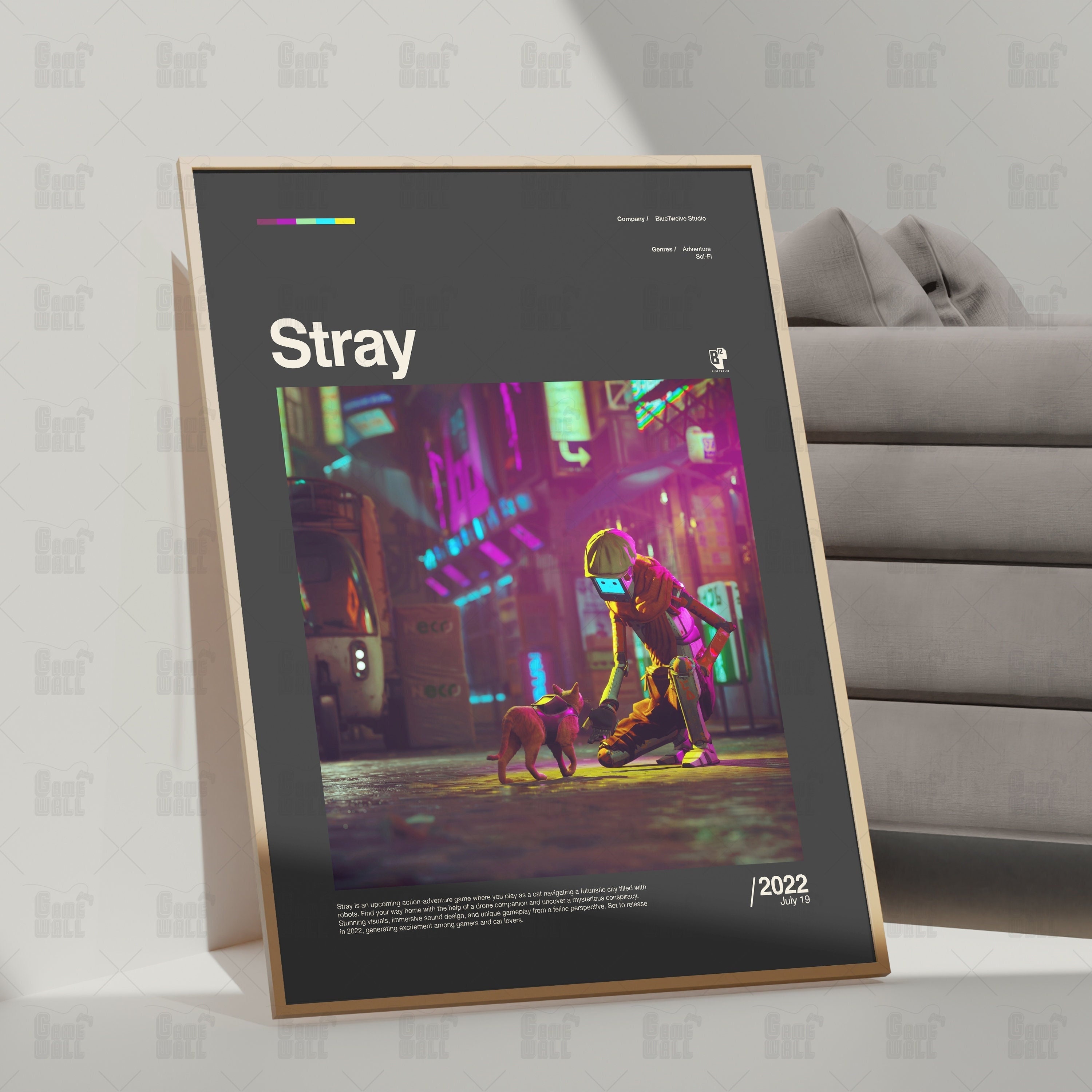 Stray Poster, Gaming Room Poster, Gaming Wall Poster, Gaming Print ...
