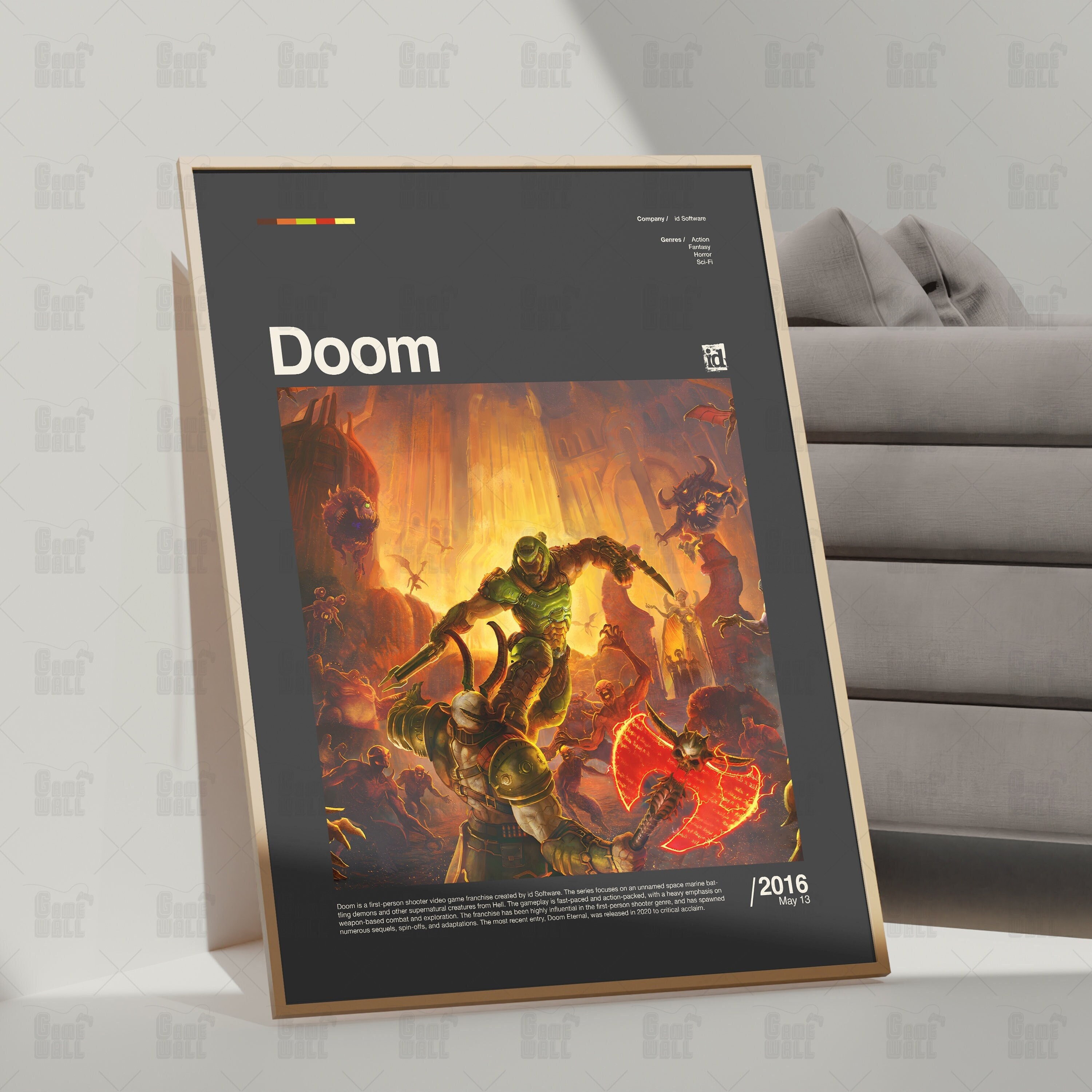 Doom Poster Gaming Room Poster Gaming Wall Poster Gaming - Etsy