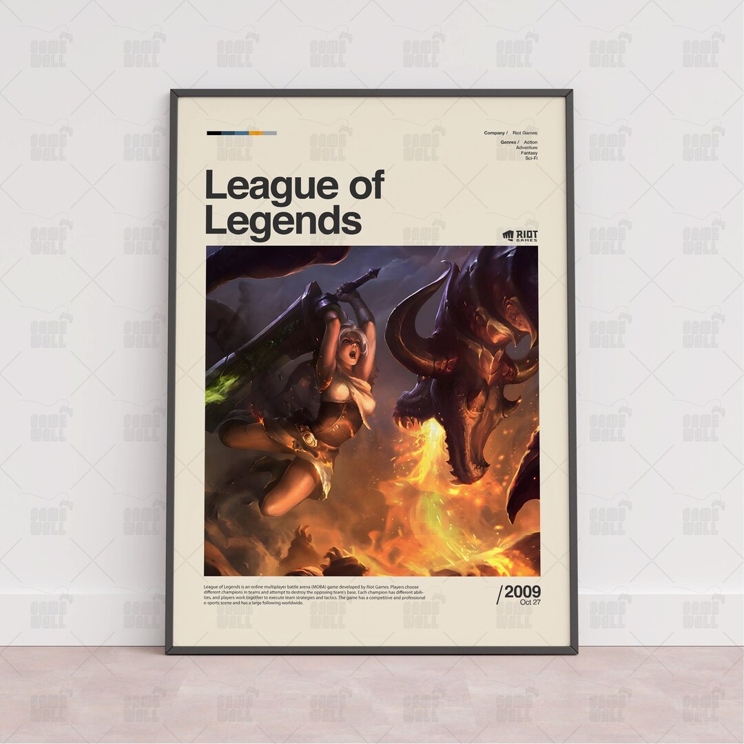League of Legends Poster, Gaming Room Poster, Gaming Wall Poster ...