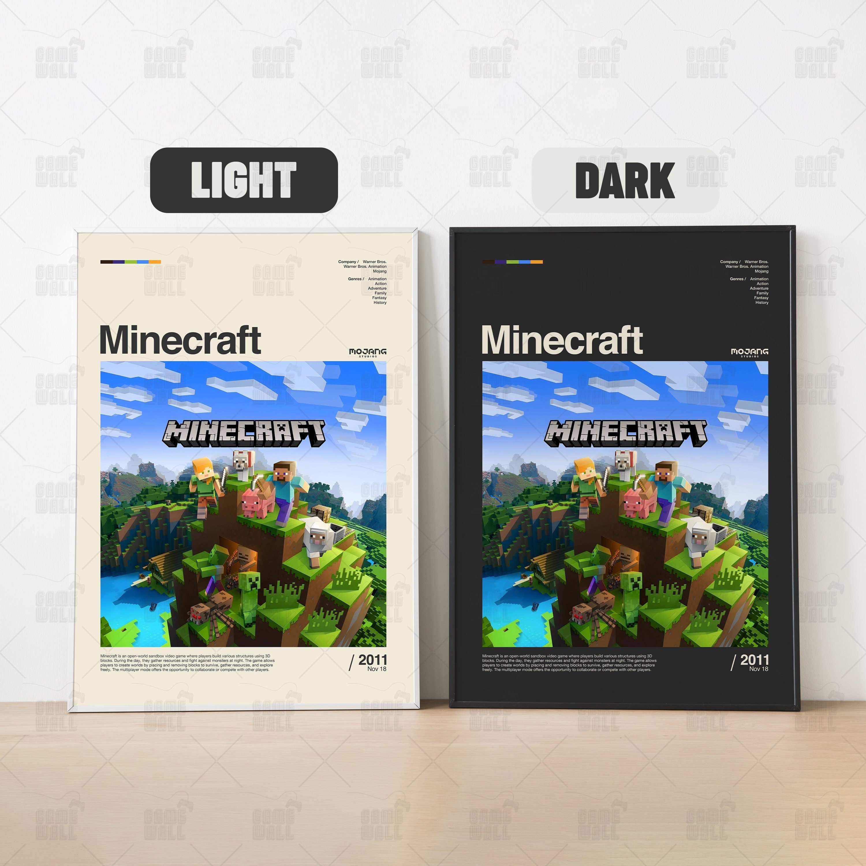 Minecraft Poster, Gaming Room Poster, Gaming Wall Poster, Gaming Print ...