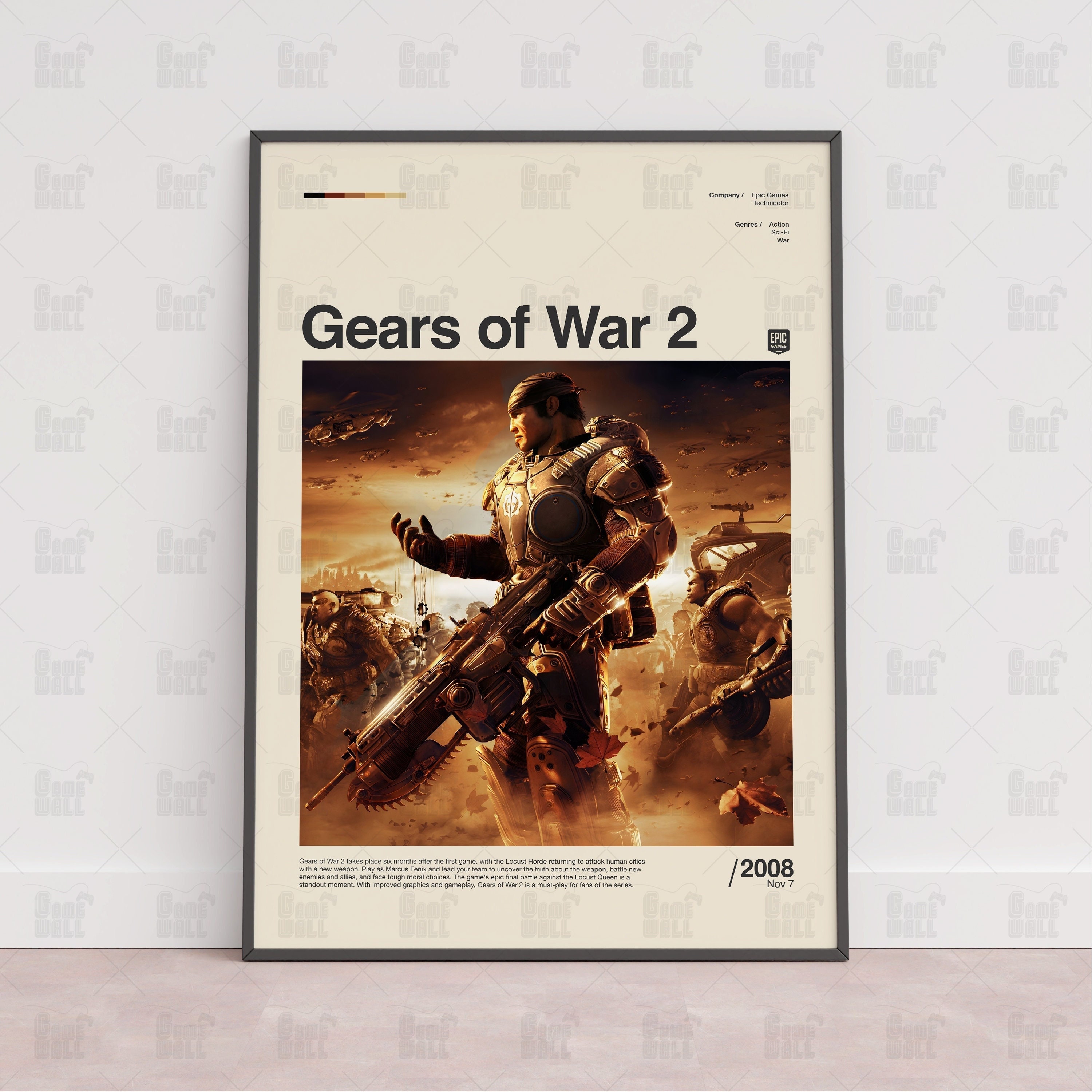 Gears of War 2 Poster, Gaming Room Poster, Gaming Wall Poster, Gaming ...
