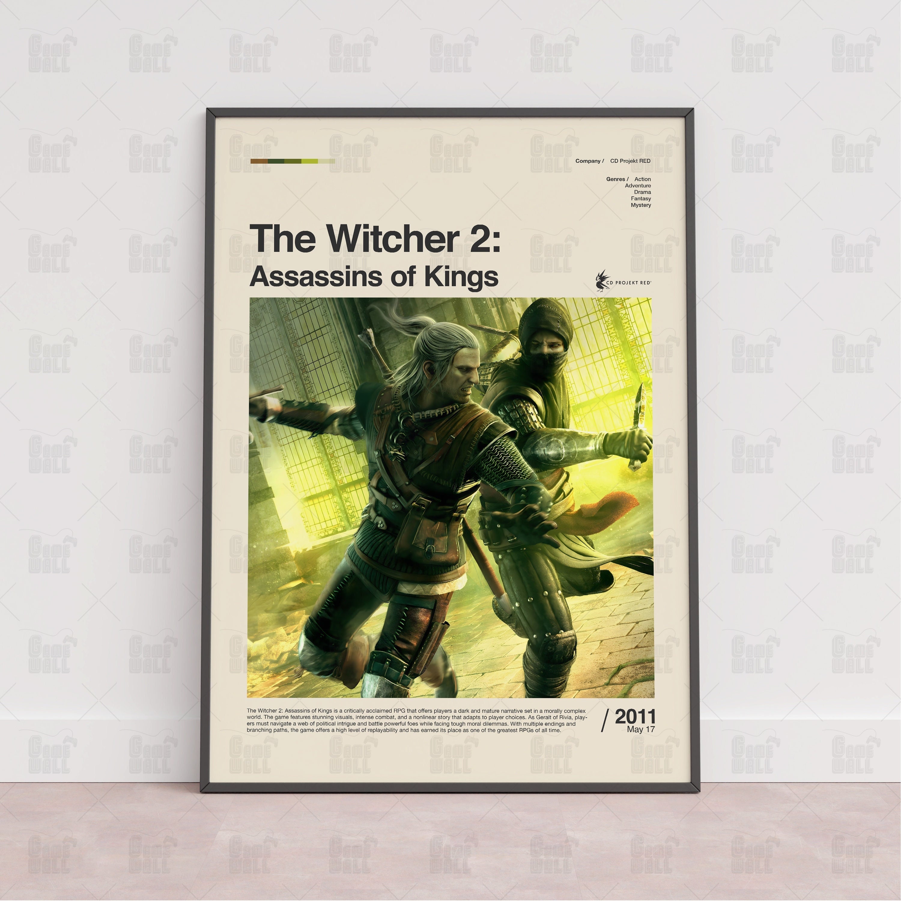 The Witcher 2 Assassins of Kings Poster Gaming Room Poster - Etsy