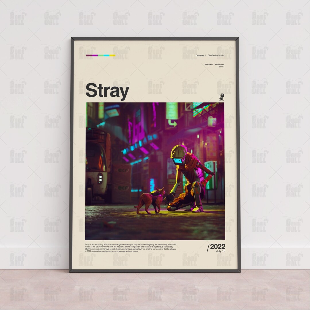 Stray Poster, Gaming Room Poster, Gaming Wall Poster, Gaming Print ...