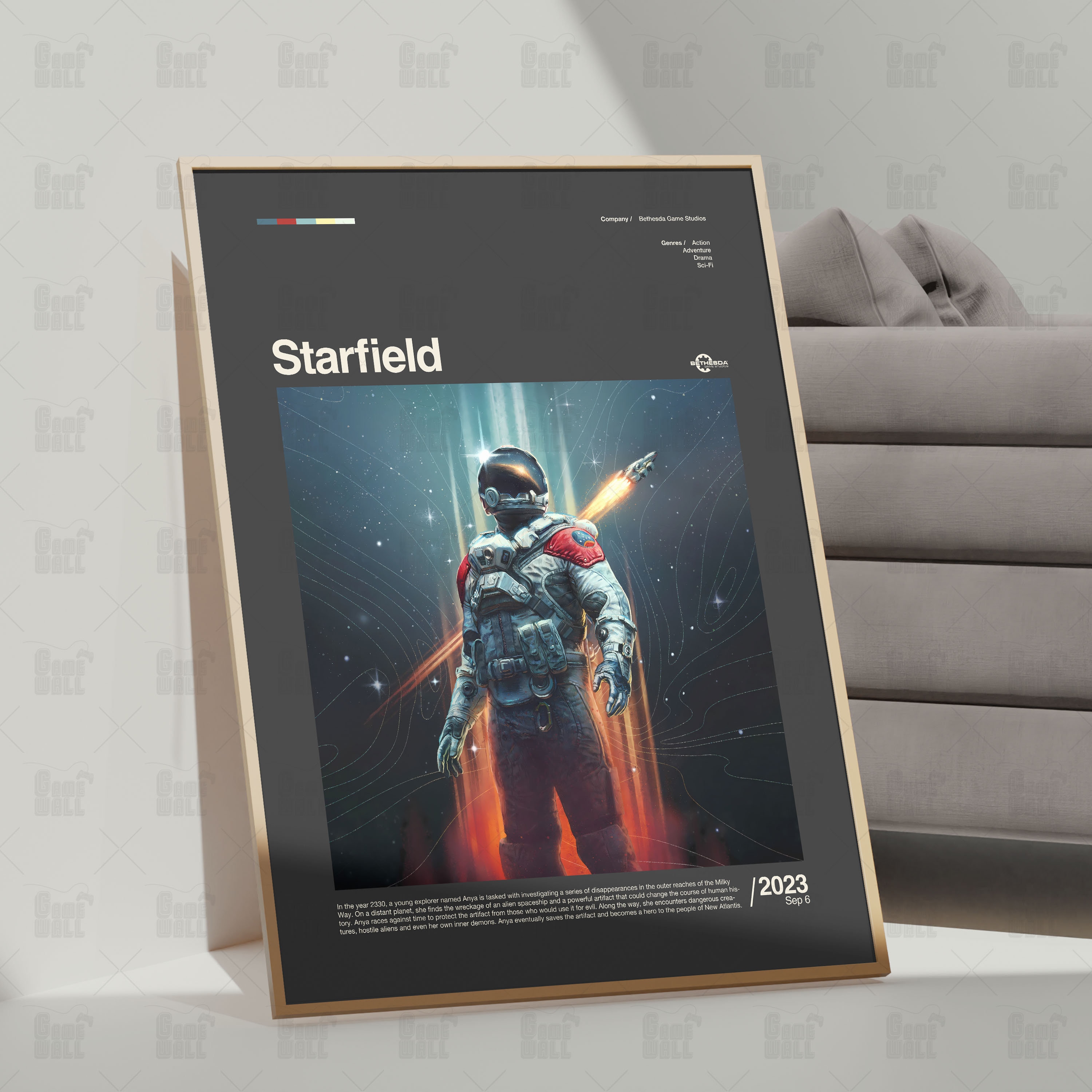 Starfield Poster, Gaming Room Poster, Gaming Wall Poster, Gaming Print ...