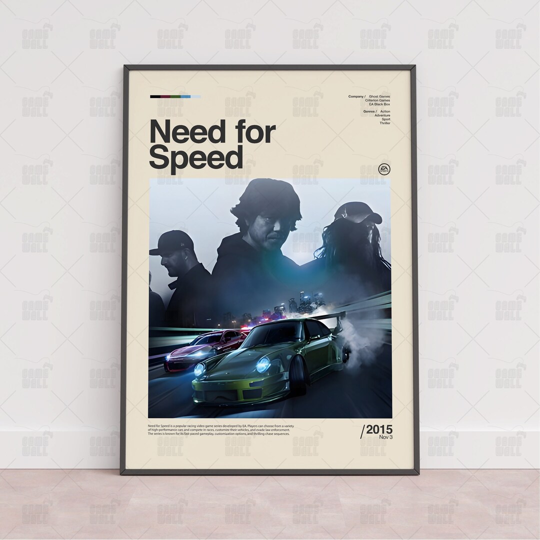 Need for Speed Poster, Gaming Room Poster, Gaming Wall Poster, Gaming ...