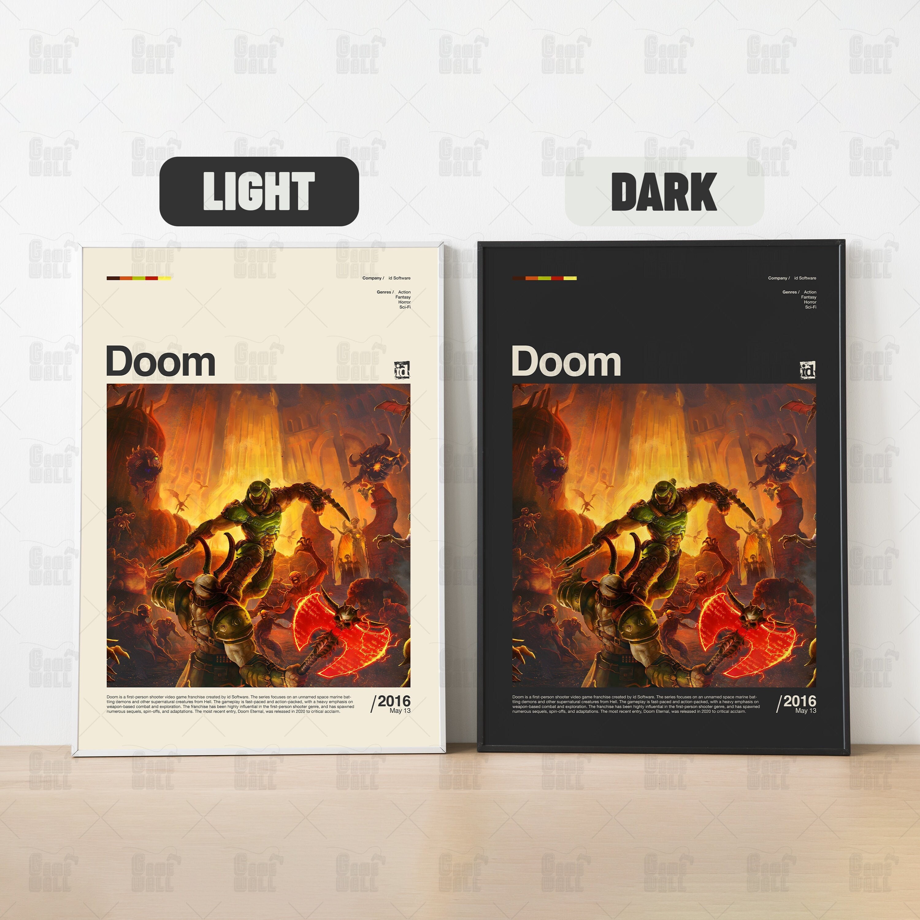 Doom Poster Gaming Room Poster Gaming Wall Poster Gaming - Etsy