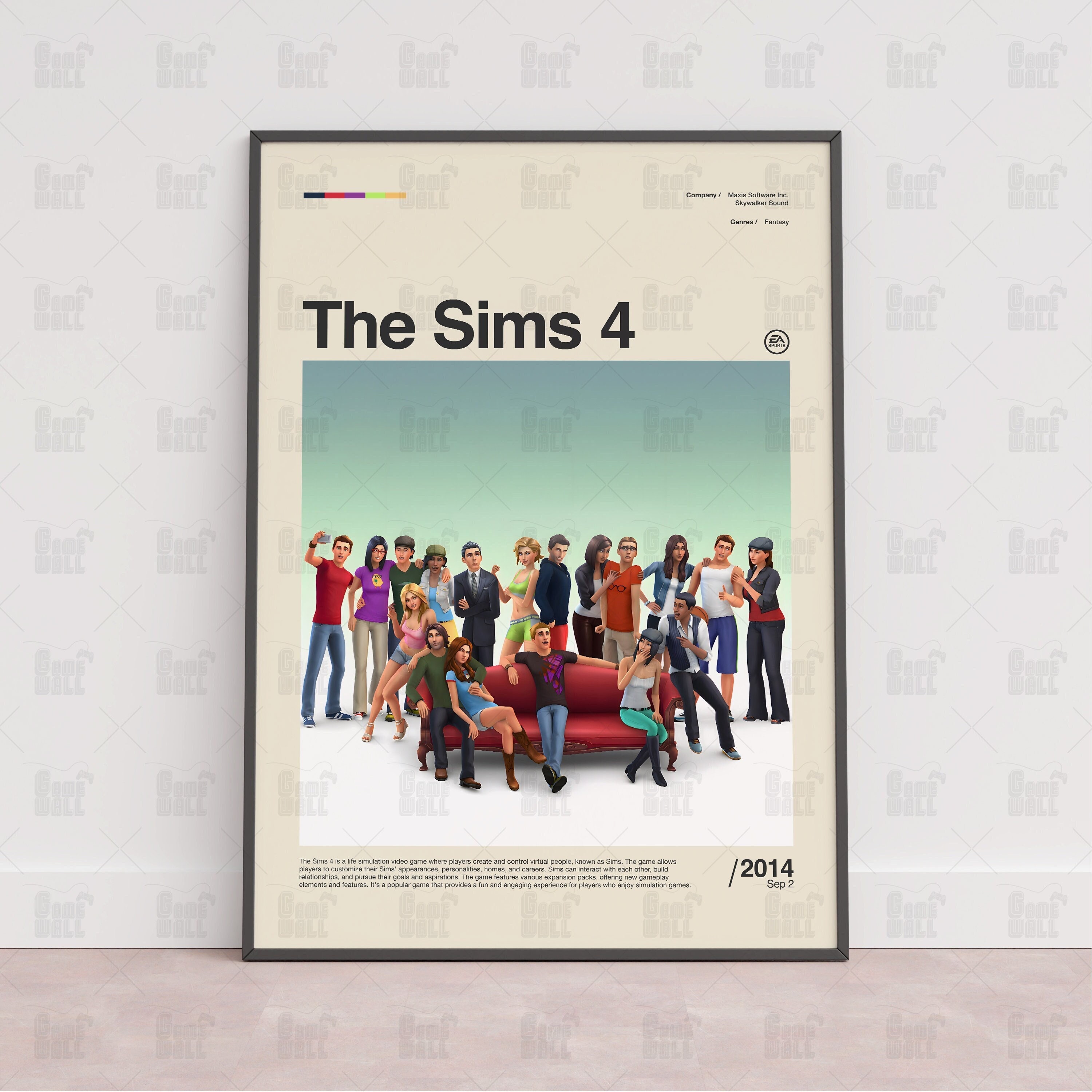 The Sims 4 Poster Gaming Room Poster Gaming Wall Poster - Etsy