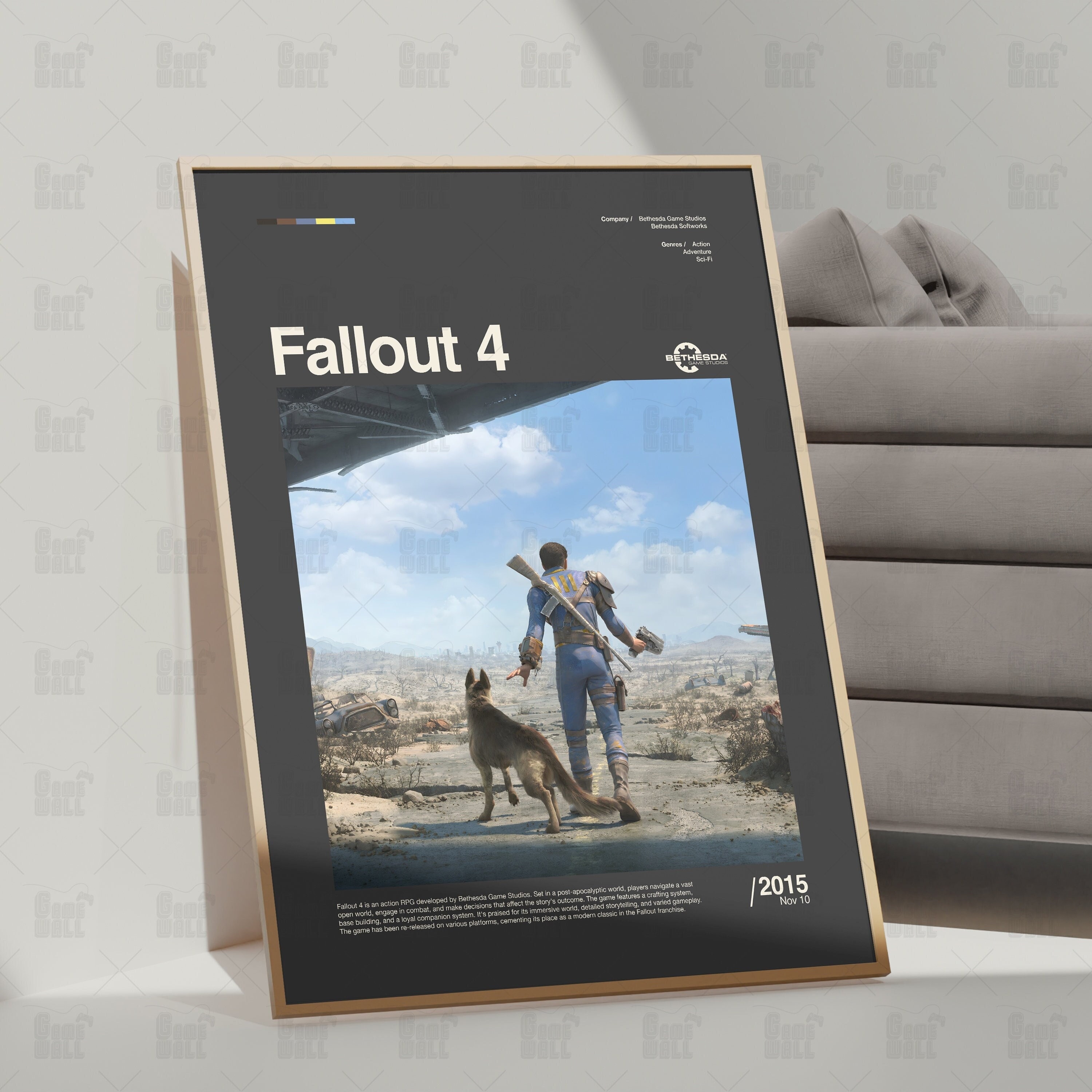 Fallout 4 Poster, Gaming Room Poster, Gaming Wall Poster, Gaming Print ...