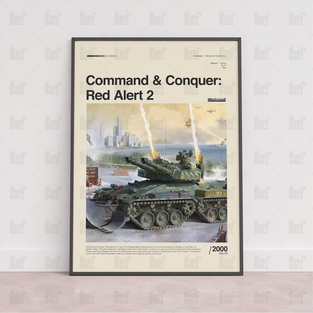Command & Conquer Red Alert 2 Poster Gaming Room Poster - Etsy UK