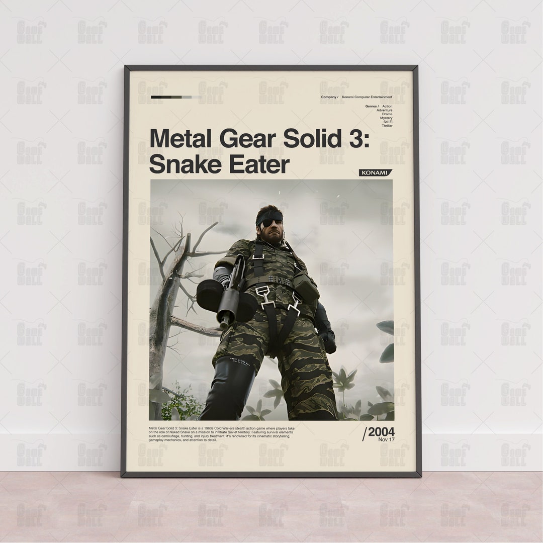 Metal Gear Solid 3 Poster, Gaming Room Poster, Gaming Wall Poster ...
