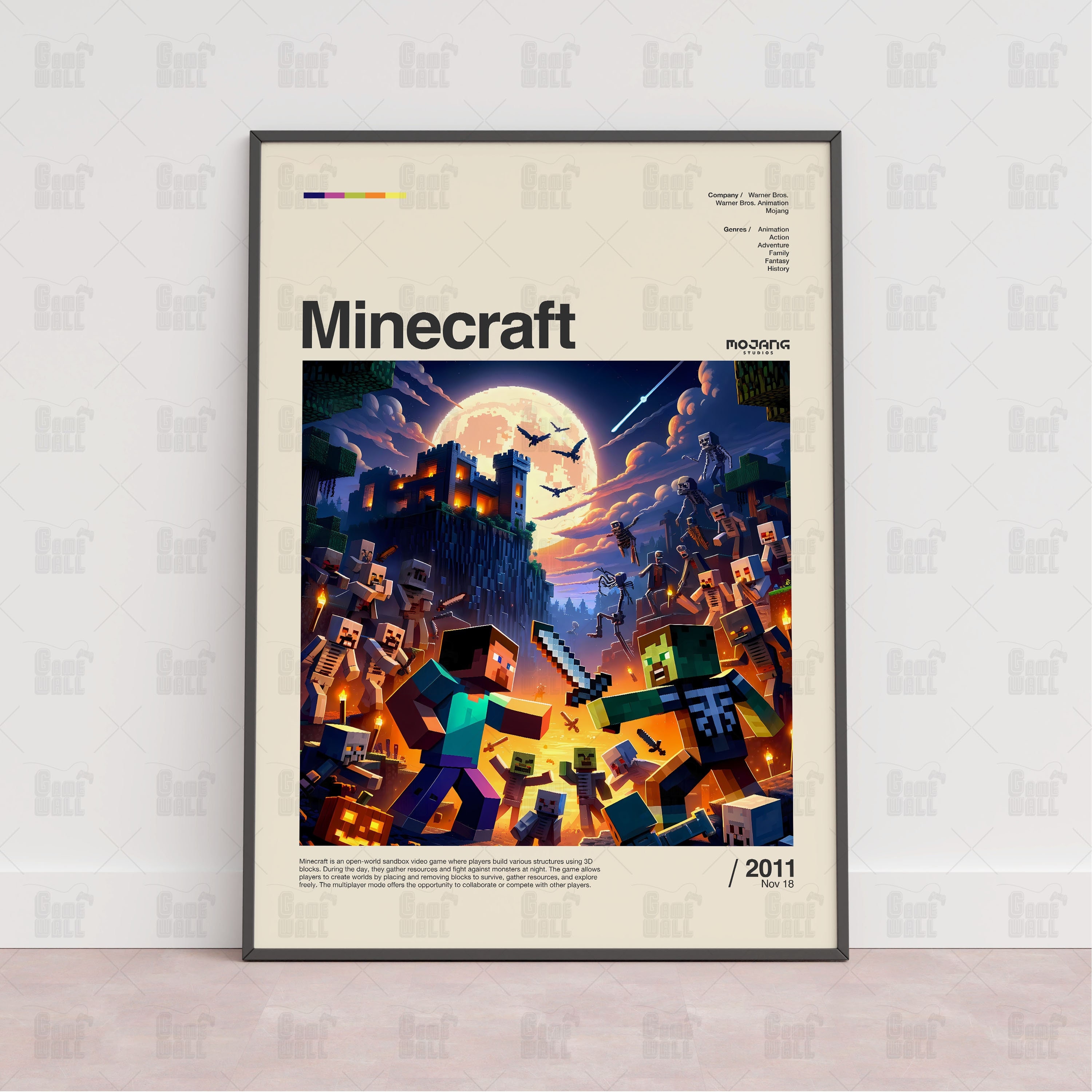Minecraft Poster, Gaming Room Poster, Gaming Wall Poster, Gaming Print ...