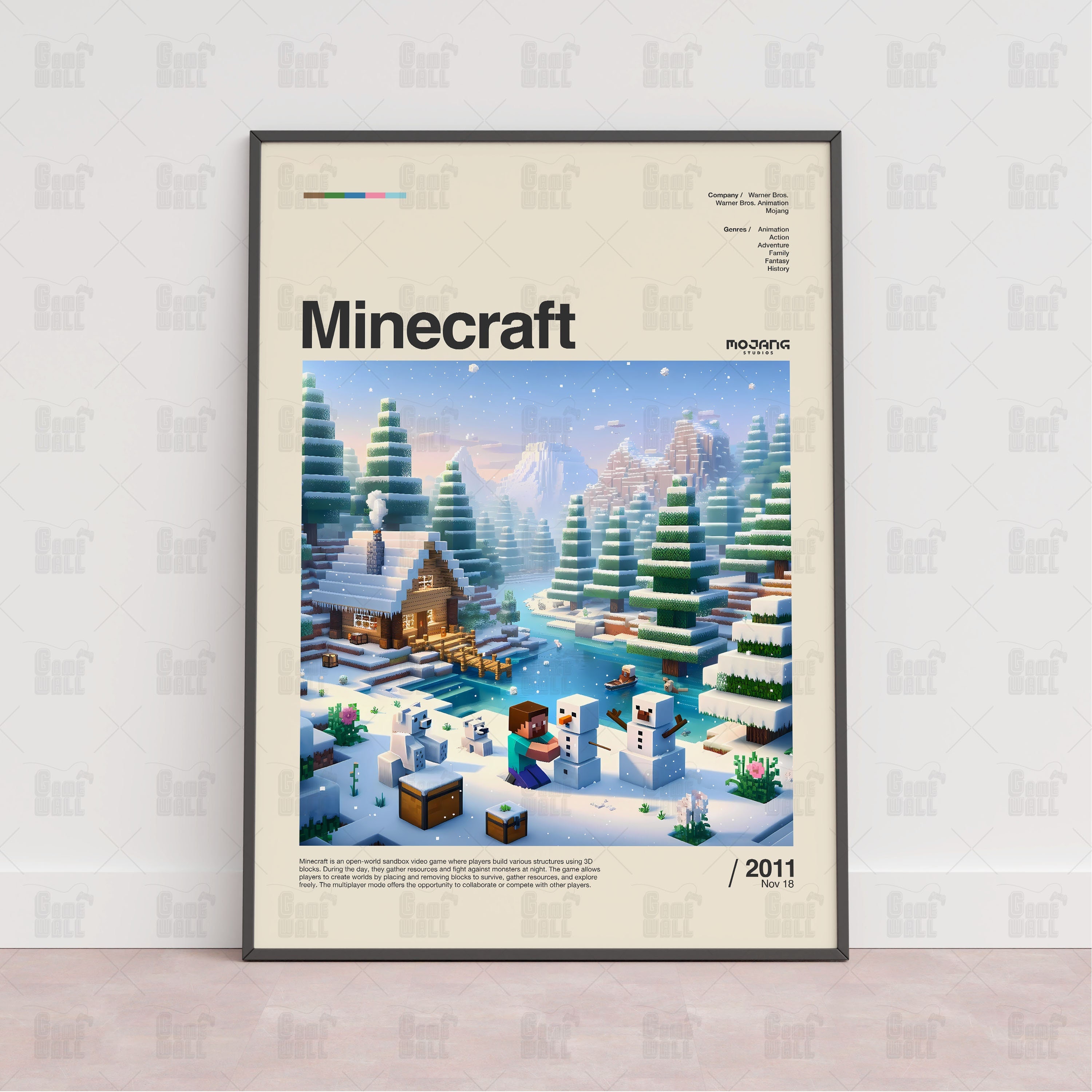 Minecraft Poster, Gaming Room Poster, Gaming Wall Poster, Gaming Print ...