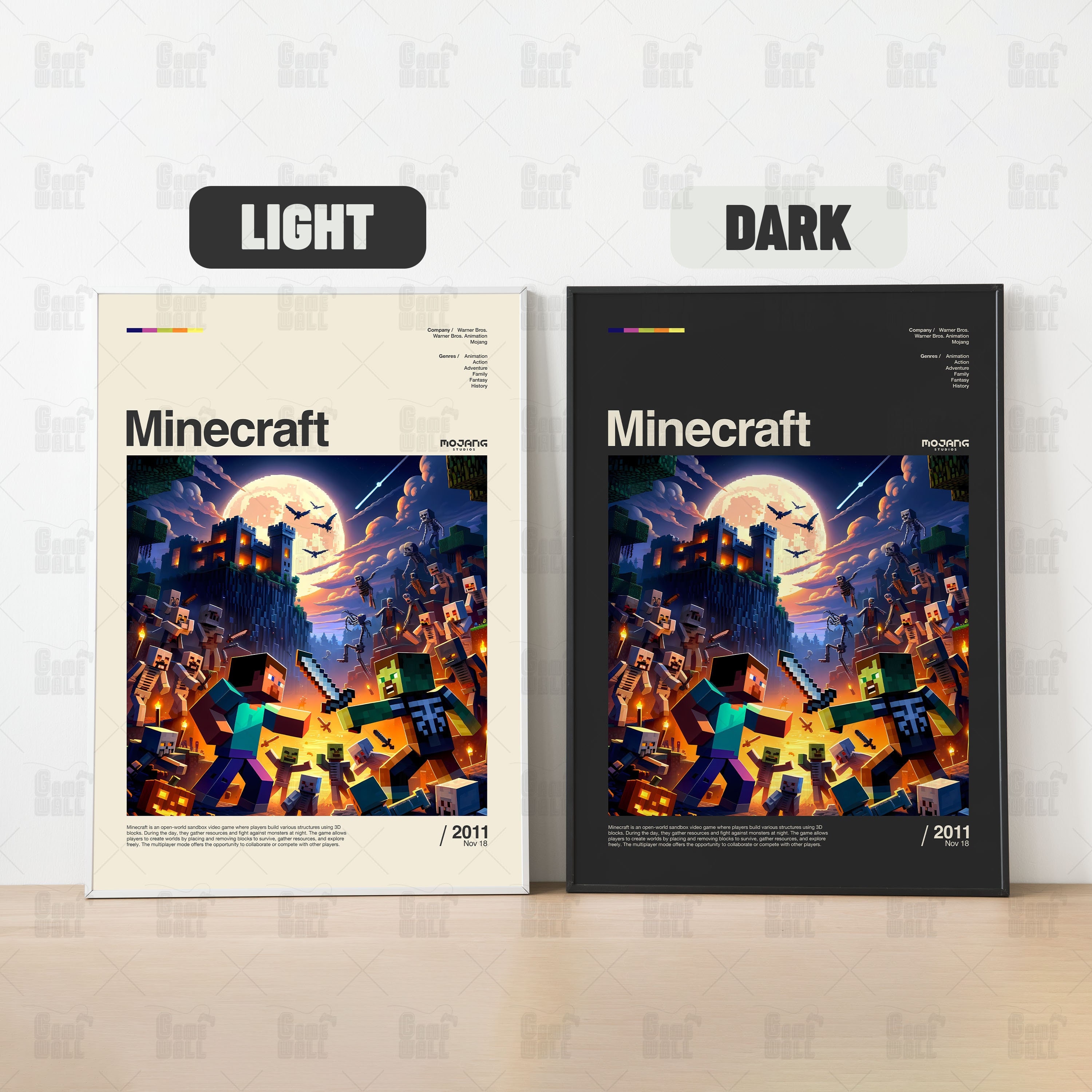 Minecraft Poster, Gaming Room Poster, Gaming Wall Poster, Gaming Print ...