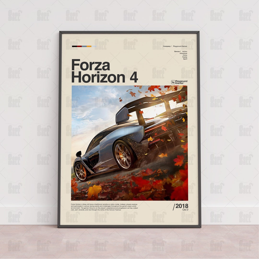 Forza Horizon 4 Poster, Gaming Room Poster, Gaming Wall Poster, Gaming ...